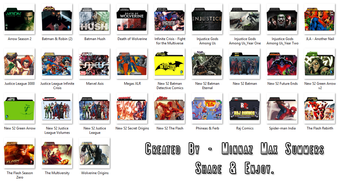 New 52 DC Comics Folder Icon + Others by SuperMinnaz on DeviantArt