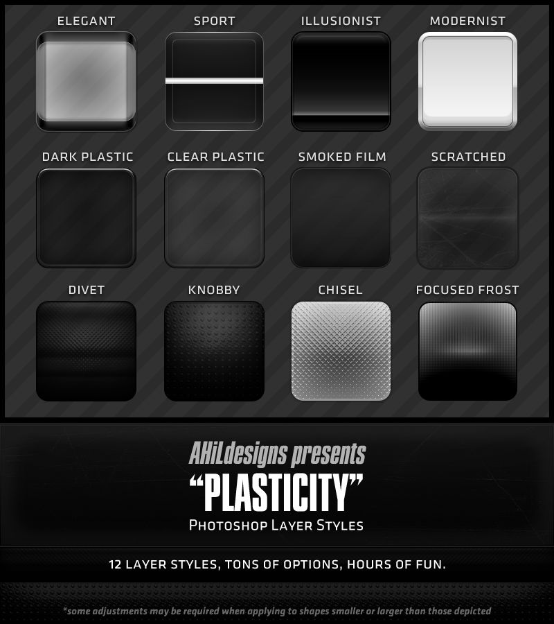 AHiL's Plastic PS Layer Styles by JesseLax on DeviantArt