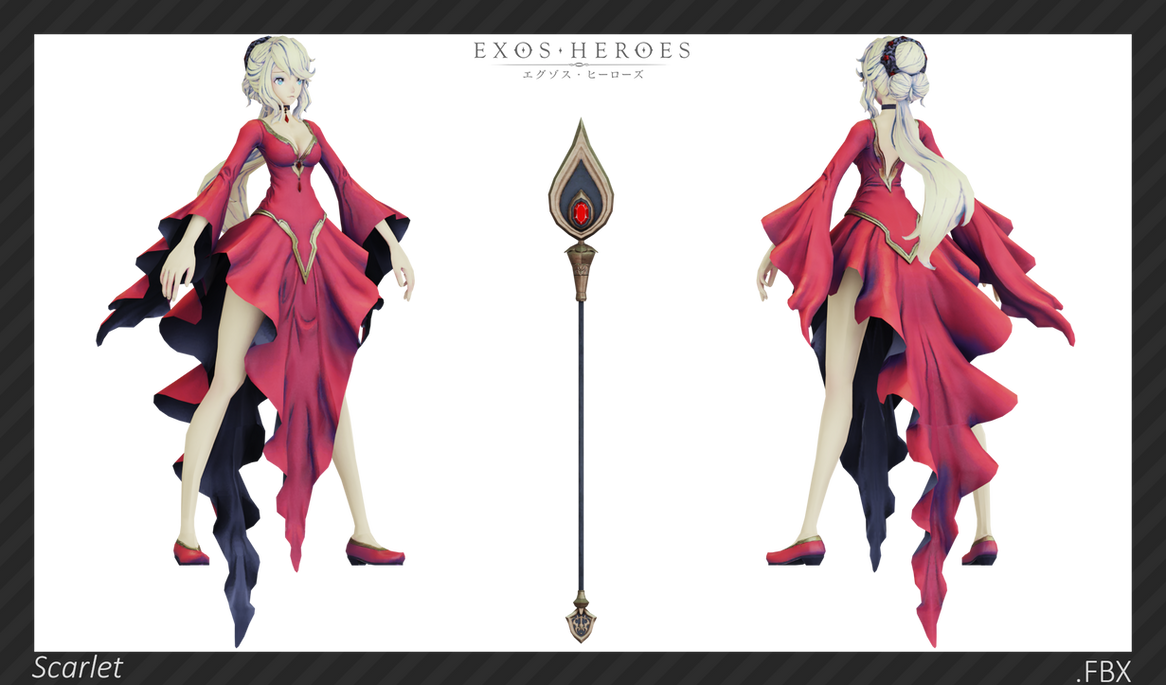 Scarlet - Exos Heroes by KNIGHTMARE-GIGA on DeviantArt