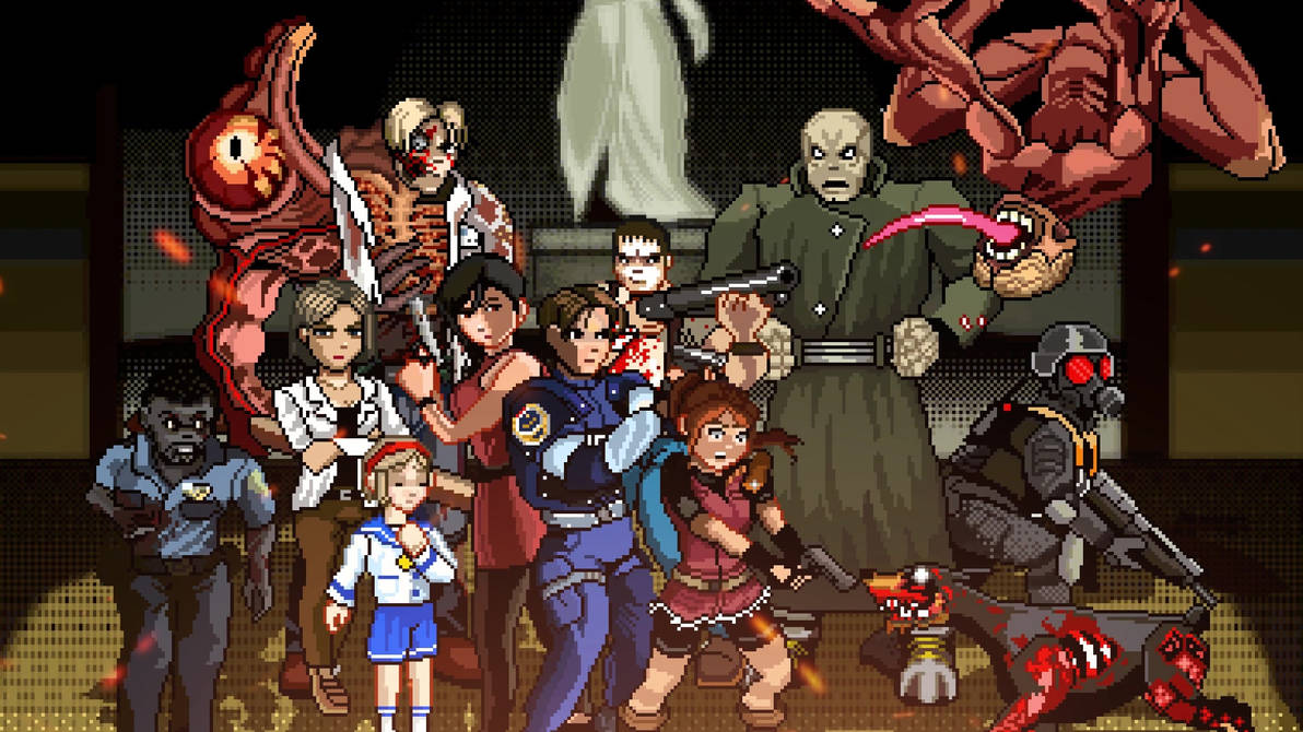 Resident Evil 2 Animated Pixel Scene by DougyFreshArt on DeviantArt