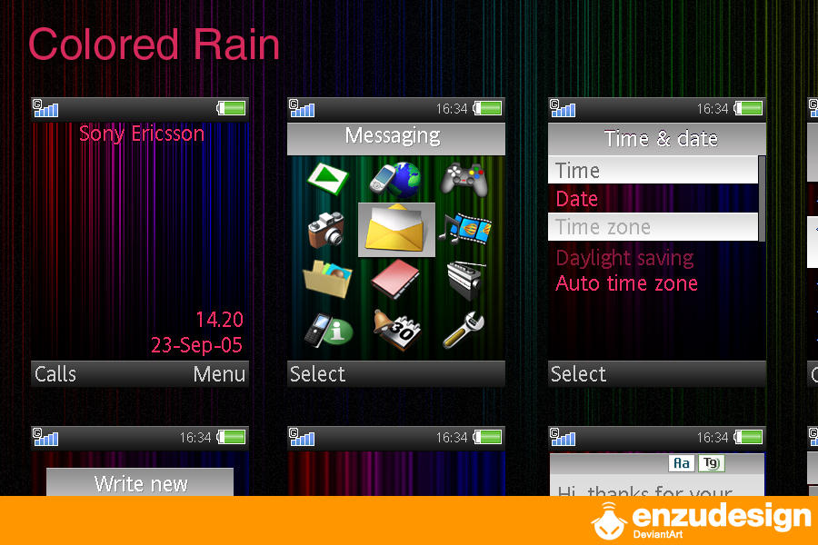 Colored Rain Sony by EnzuDes1gn on DeviantArt