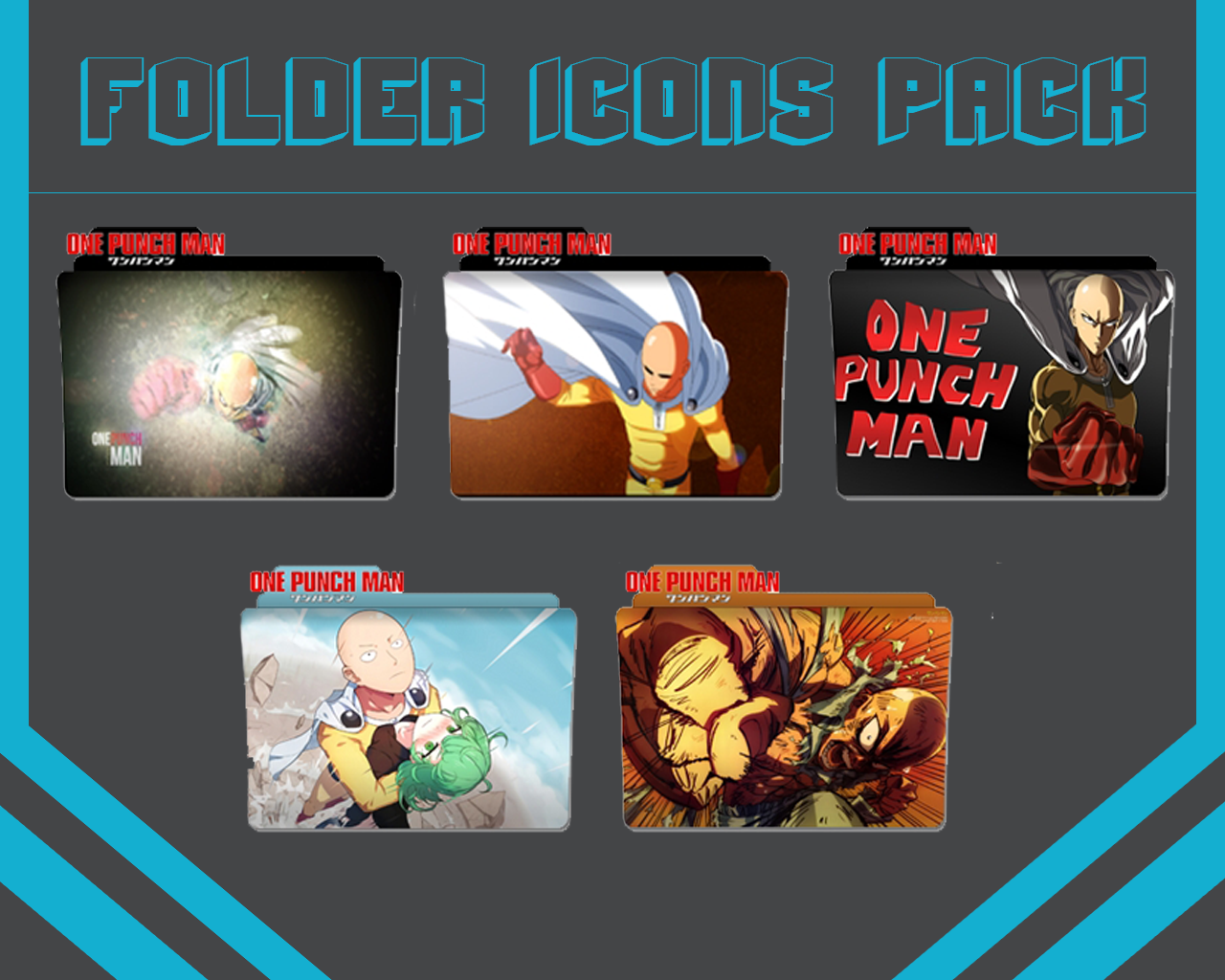 Folder Icons One Punch Man Windows 7,8,10 by wiraikbar on DeviantArt