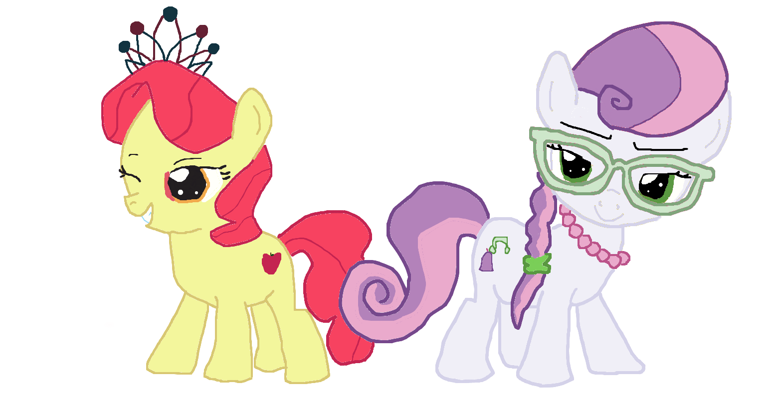 Mlp AU : Apple Bloom and Sweetie Belle by magictimeymare12 on DeviantArt