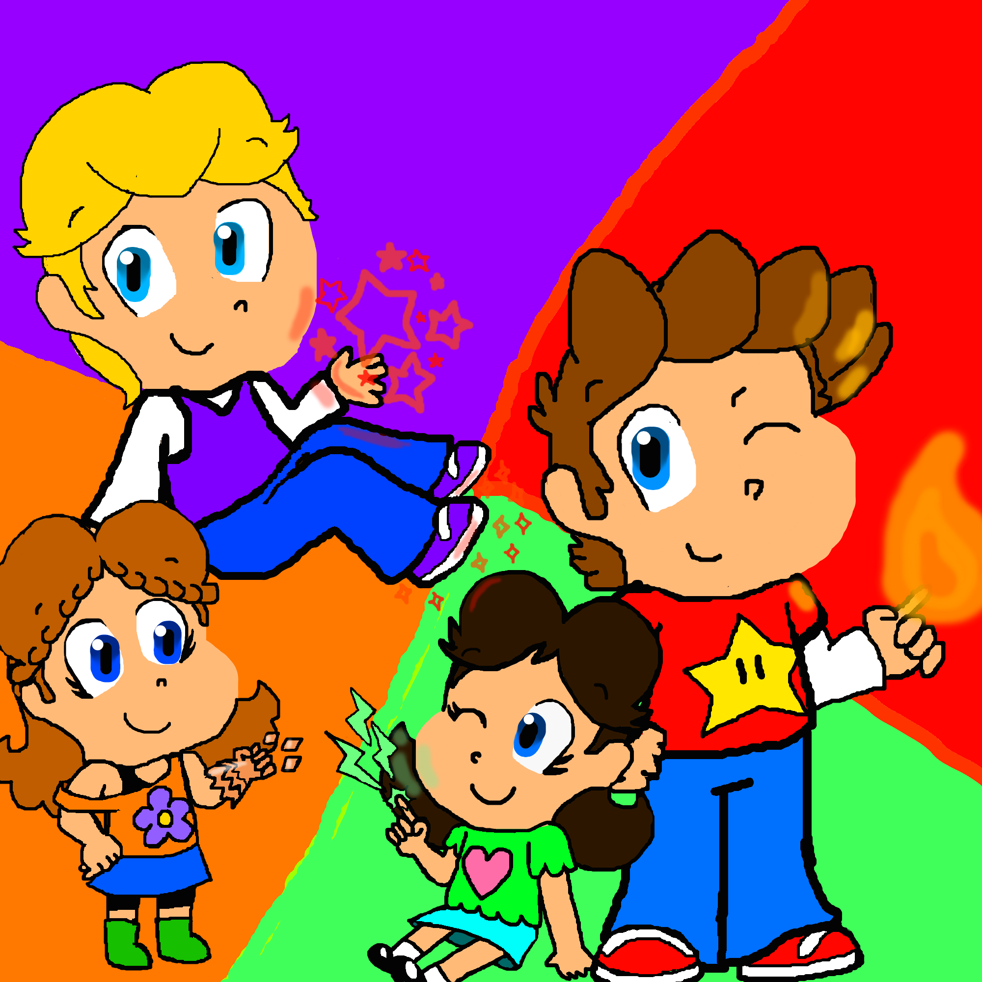 Mario Kids: Check out our powers! by SuperToni14 on DeviantArt