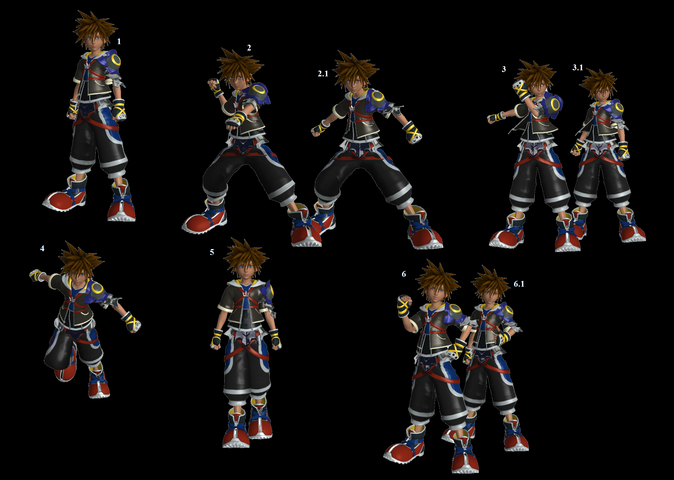 Sora Pose Pack by WOLFBLADE111 on DeviantArt