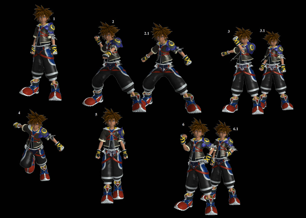 Sora Pose Pack by WOLFBLADE111 on DeviantArt