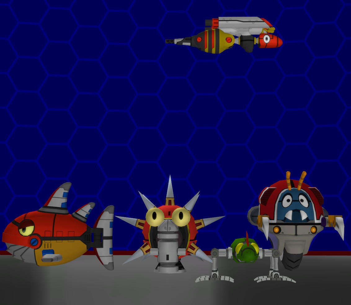 Model DL: Sonic Enemies by WOLFBLADE111 on DeviantArt
