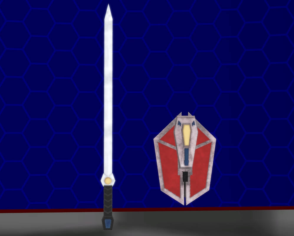 Model DL: Gridman Sword and Shield by WOLFBLADE111 on DeviantArt
