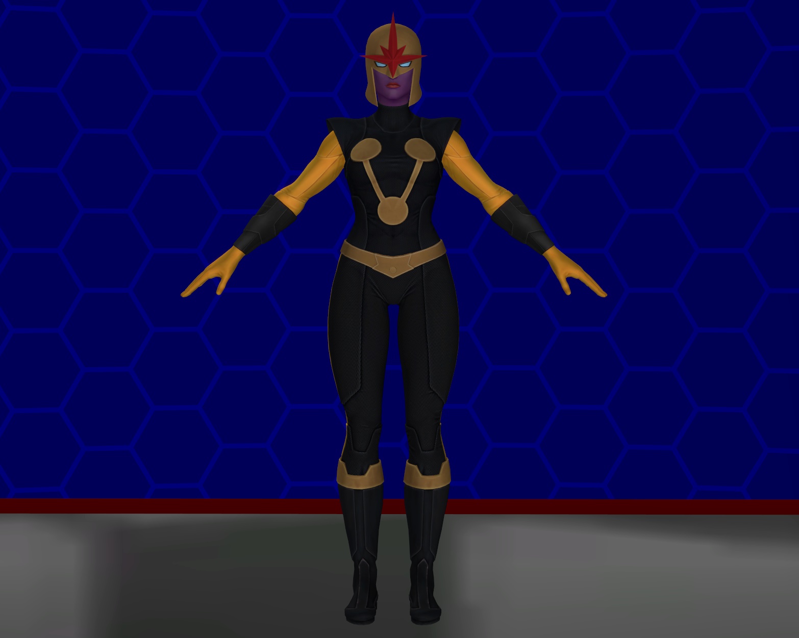 Model DL: MUA3 Female Nova Corps Member by WOLFBLADE111 on DeviantArt