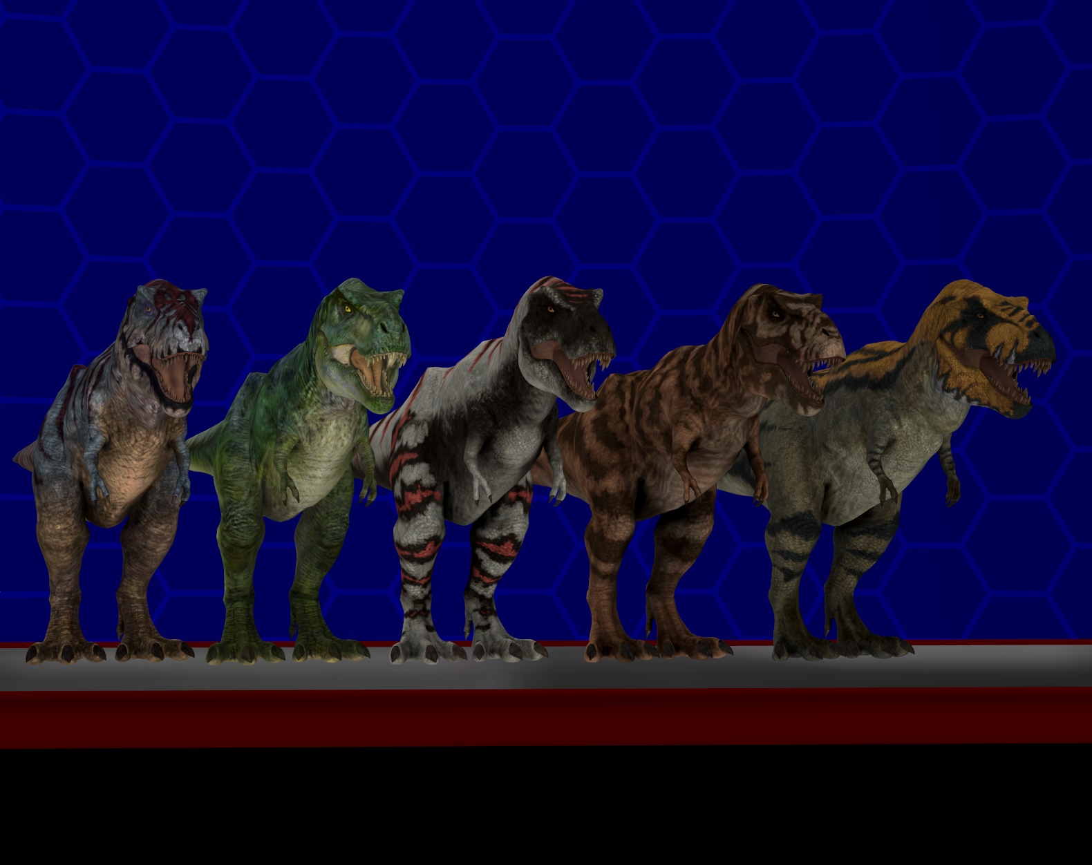 Model DL: Jurassic Park T-Rex Pack 1 by WOLFBLADE111 on DeviantArt
