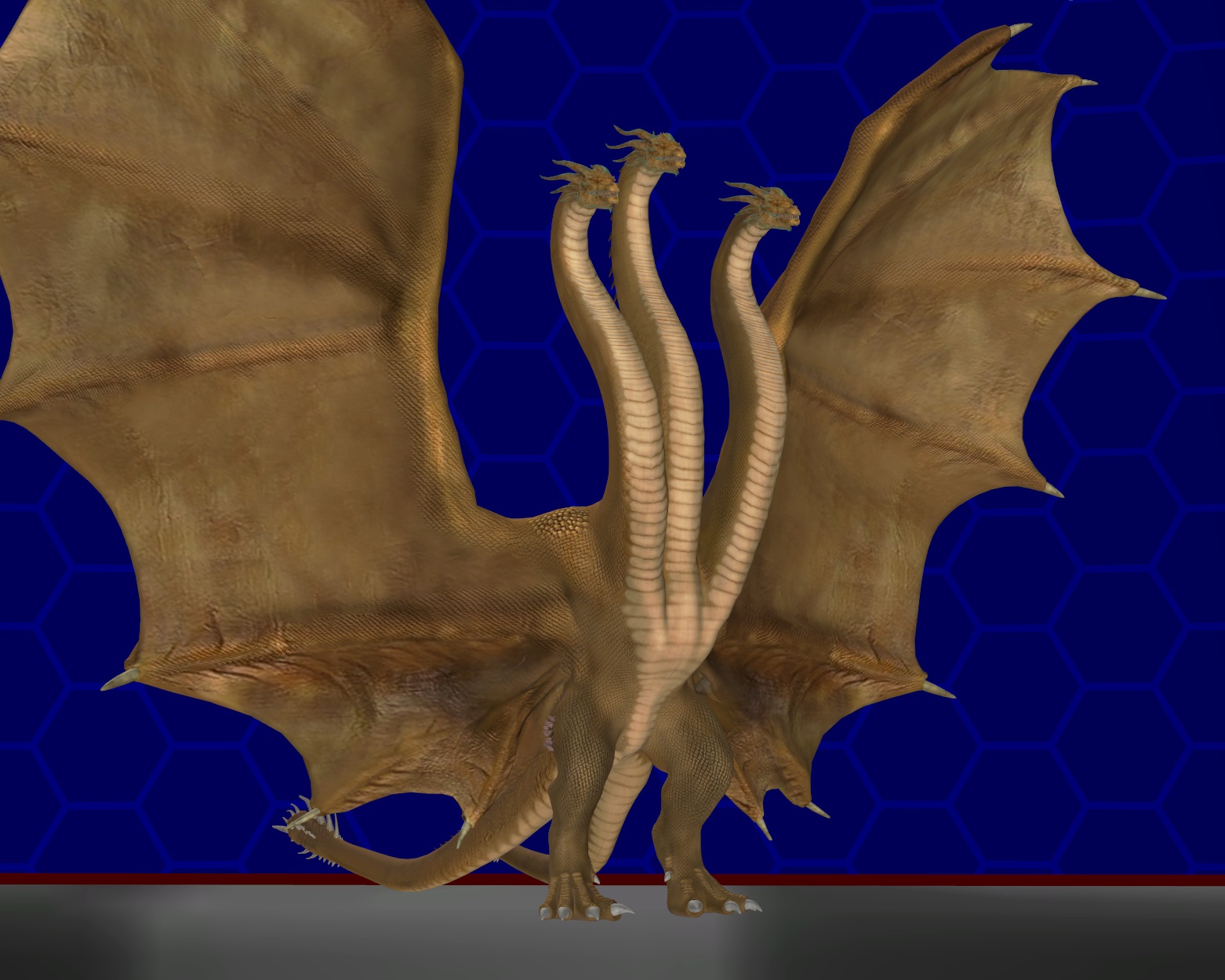 Model DL: Legendary King Ghidorah by WOLFBLADE111 on DeviantArt