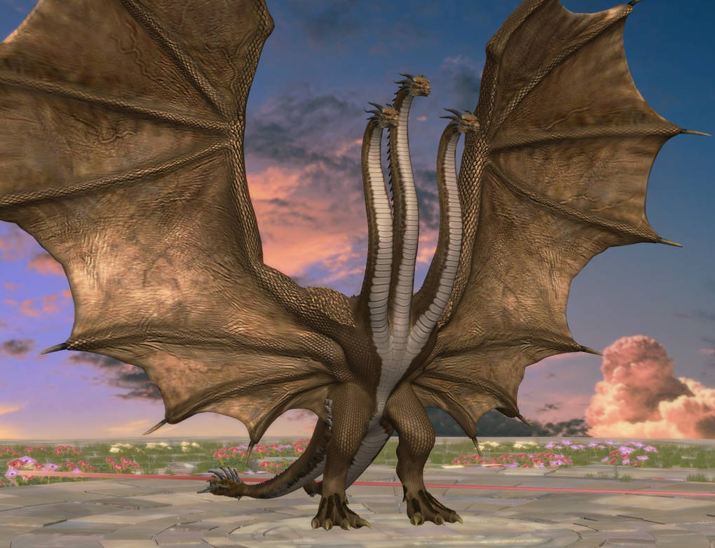 Model DL: King Ghidorah (Improved) by WOLFBLADE111 on DeviantArt