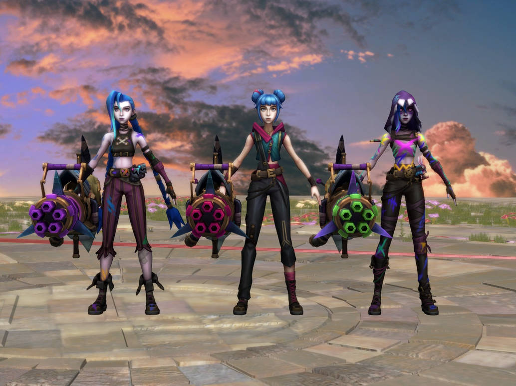 Model DL: LoL Fractured Jinx Pack by WOLFBLADE111 on DeviantArt