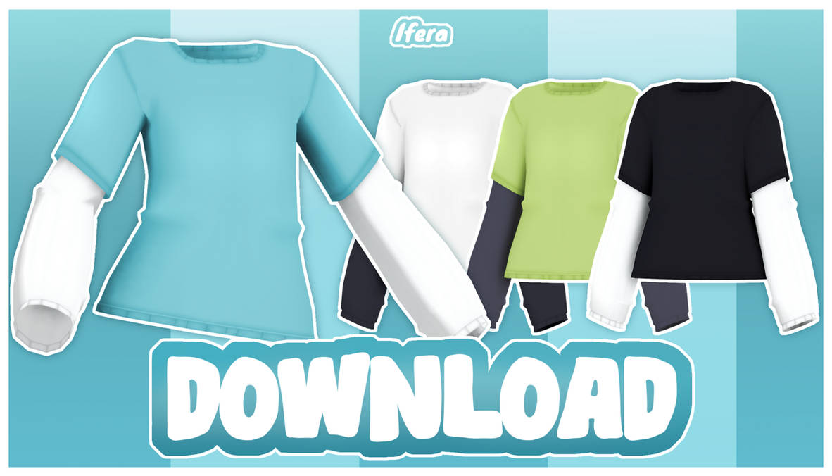 Sleeved Shirt P2U Download MMD by Ifera9 on DeviantArt