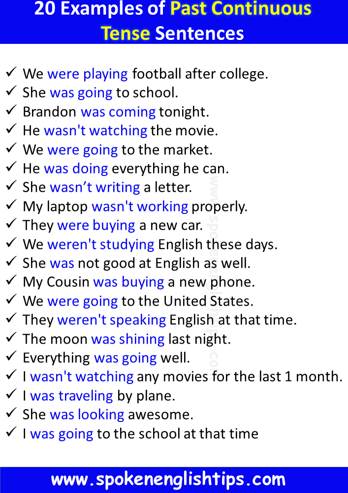 Examples of Past Continuous Tense by raju243 on DeviantArt