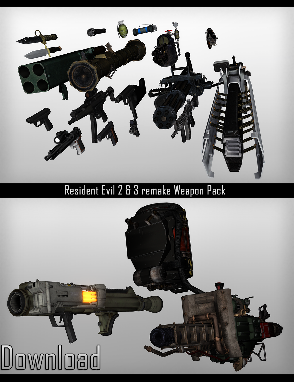 MMD - Resident Evil Remake Weapons Pack [Download] by Mr-Mecha-Man on ...