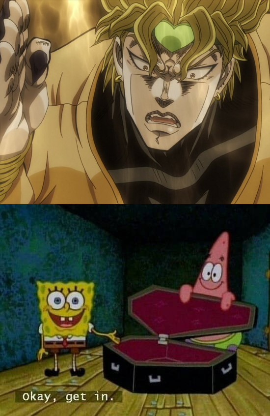 Spongebob and Patrick want Dio to get in by CrazyChris622 on DeviantArt