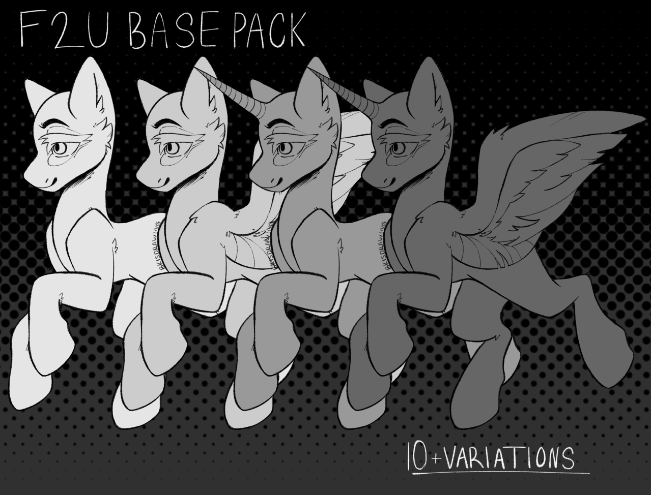F2U pony base pack by bkisdeviant on DeviantArt