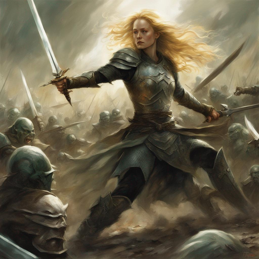 Eowyn in action by numediteur on DeviantArt