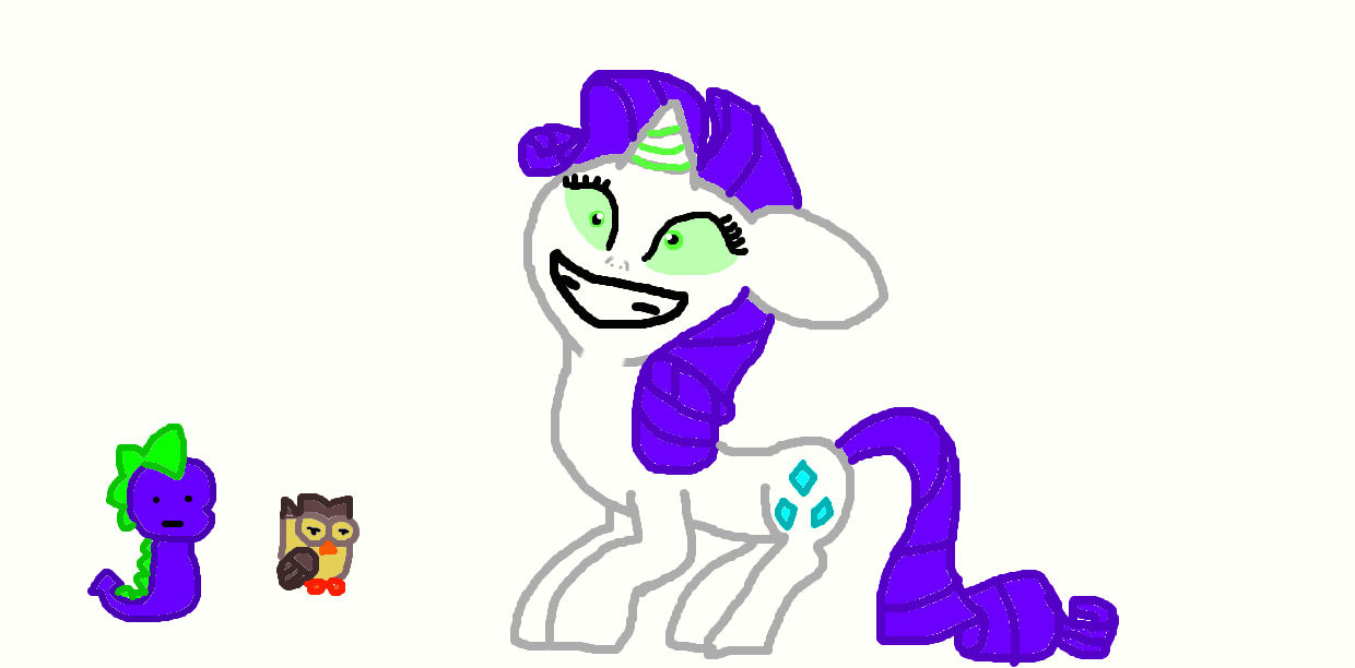 Sparklerific (insane Rarity wallpaper + Spike) by ScribblyDibblyDoo on ...