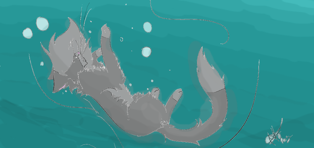 Cat drowning by rayne170 on DeviantArt
