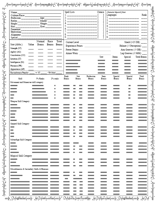MERPS Character Sheet by RavagerOfWorlds on DeviantArt