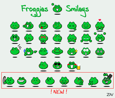 Frog Smileys by monkeyzav on DeviantArt
