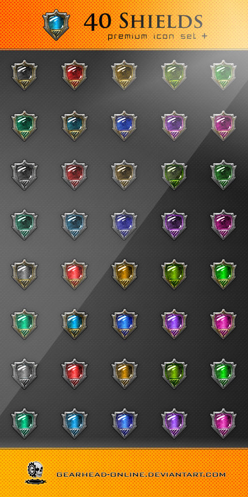 40 Shields - Icon Set by gearhead-online on DeviantArt