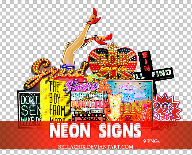Neon Signs PNGs by Bellacrix on DeviantArt