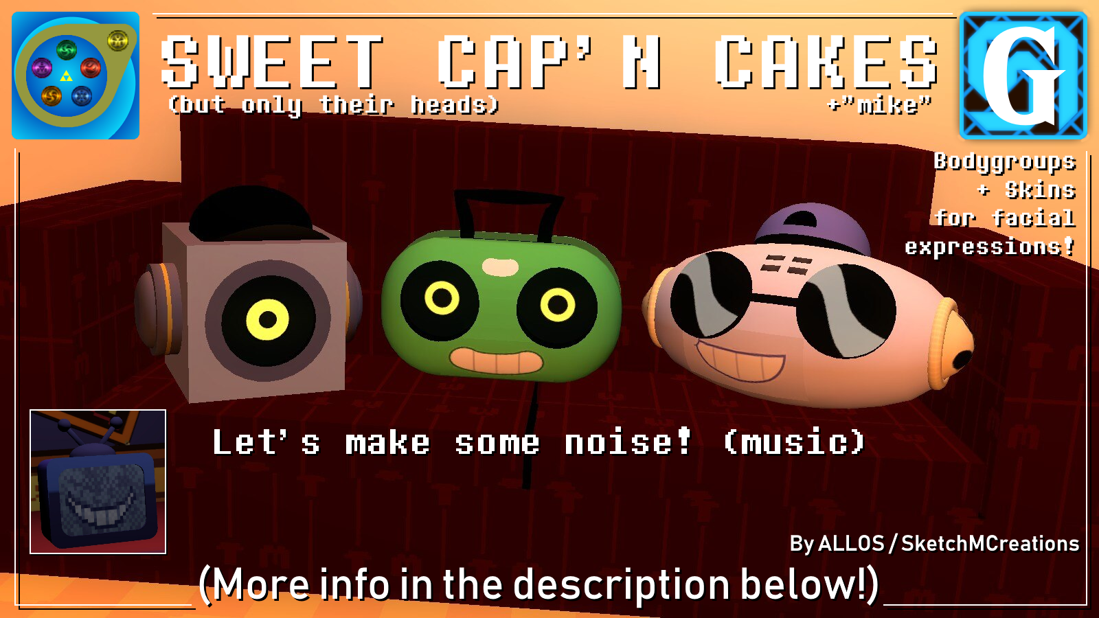 Model - Sweet Cap'n Cakes' Heads +''Mike'' by SecminourTheThird on ...