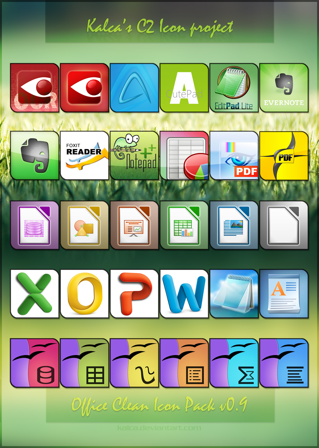 C2 Project - Clean Office Icons v0.9 by Kalca on DeviantArt