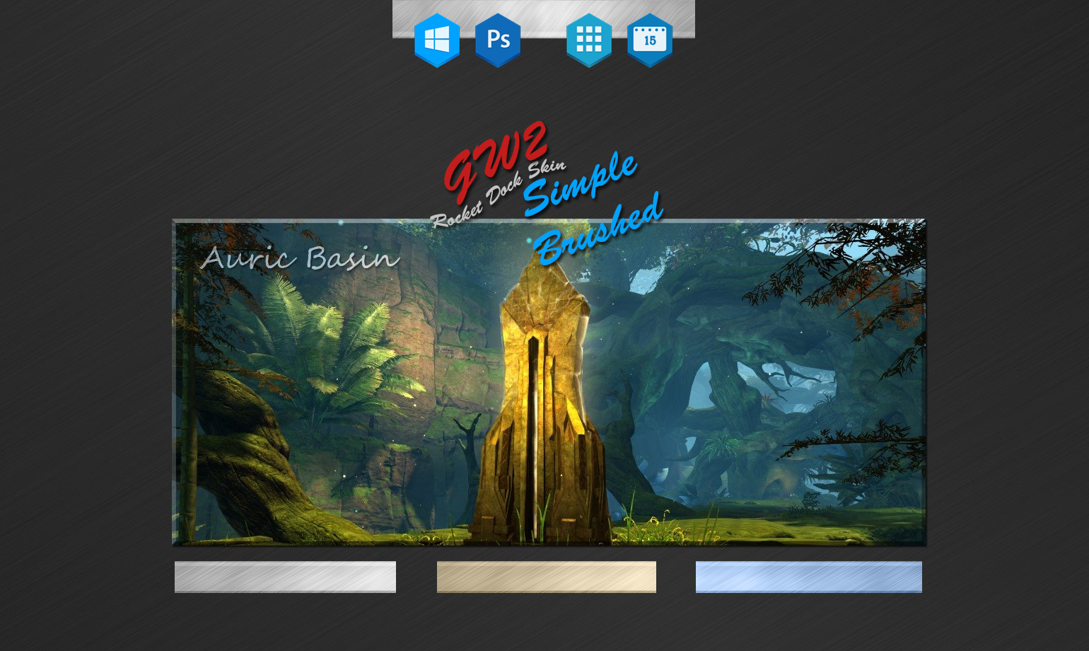 GW2 Simple Brushed - Rocket Dock Skin by Kalca on DeviantArt