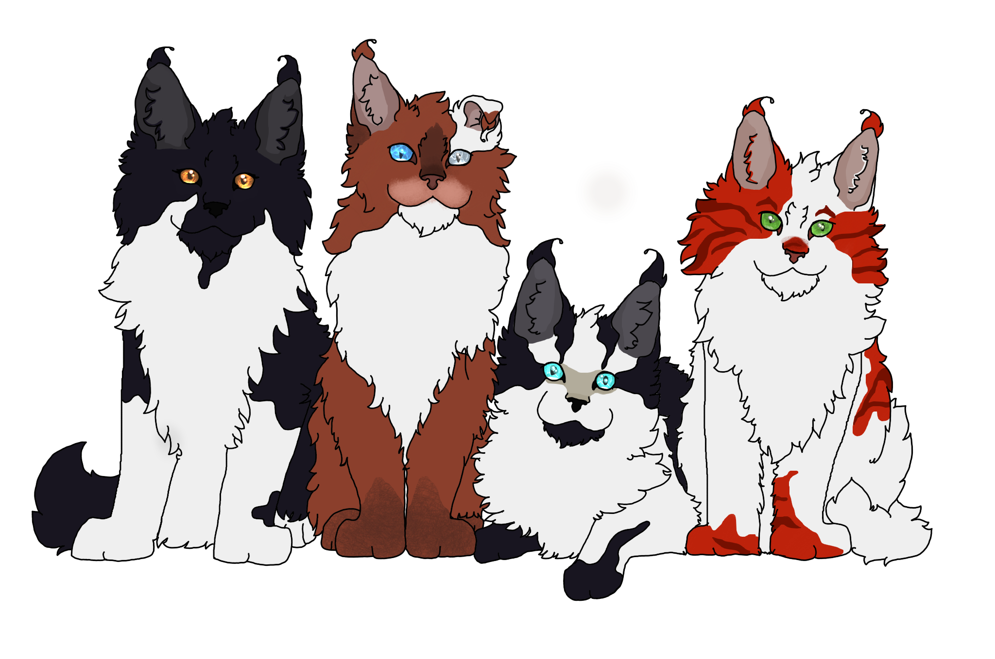 Magpie siblings// Adoptables-tryouts by TrashPanicArt on DeviantArt