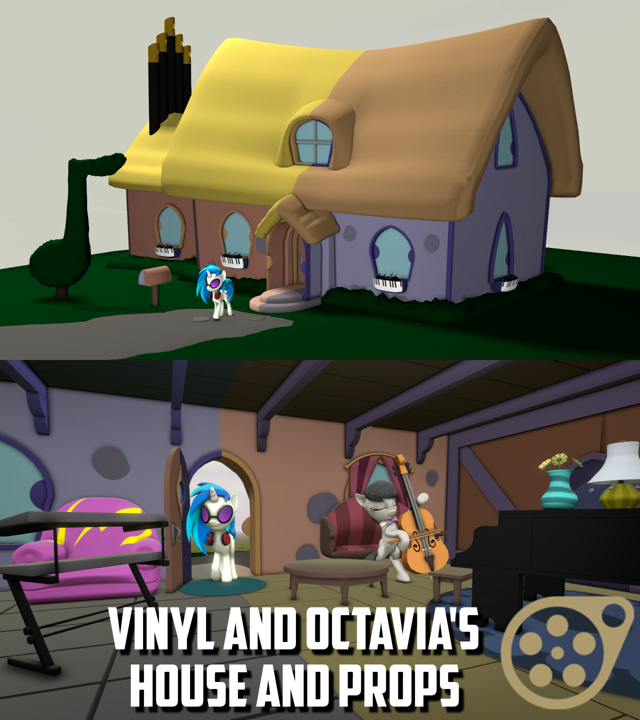 Vinyl and Octavia's House and Props [SFM Download] by Tech--Pony on ...