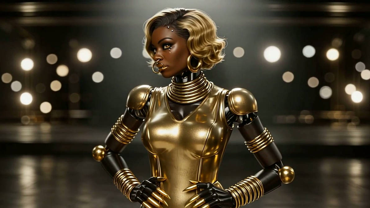 Golden Android (AI) by Pinky-et-Brain on DeviantArt