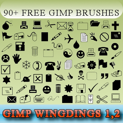 90+ Wingding Gimp Brushes by njsitebuilder on DeviantArt