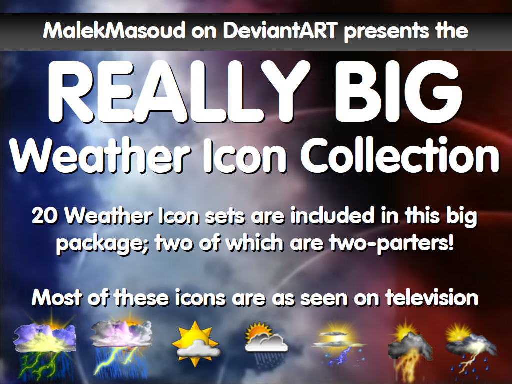 The REALLY BIG Weather Icon Collection by MalekMasoud on DeviantArt