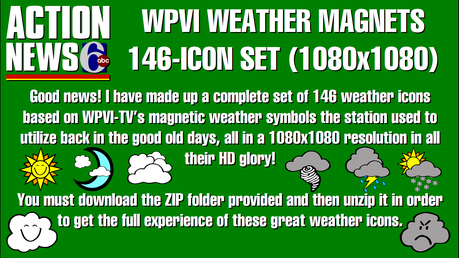 WPVI Weather Magnet Icon Set by MalekMasoud on DeviantArt