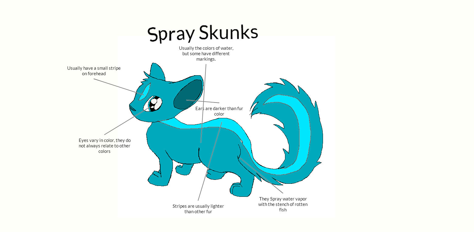 Spray Skunks, New species by Warriors-AdoptsGirl on DeviantArt