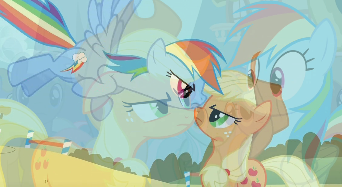 rainbow dash vs applejack by shadowandtwilight on DeviantArt