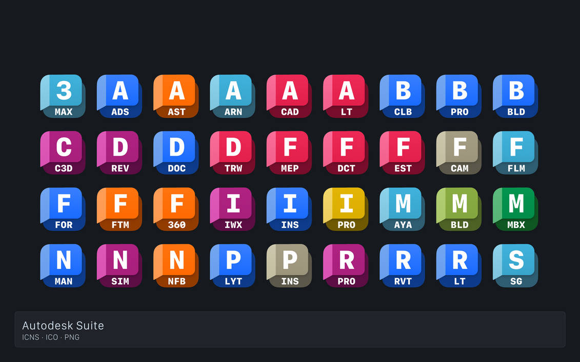 Autodesk Suite - Icons by oviotti on DeviantArt
