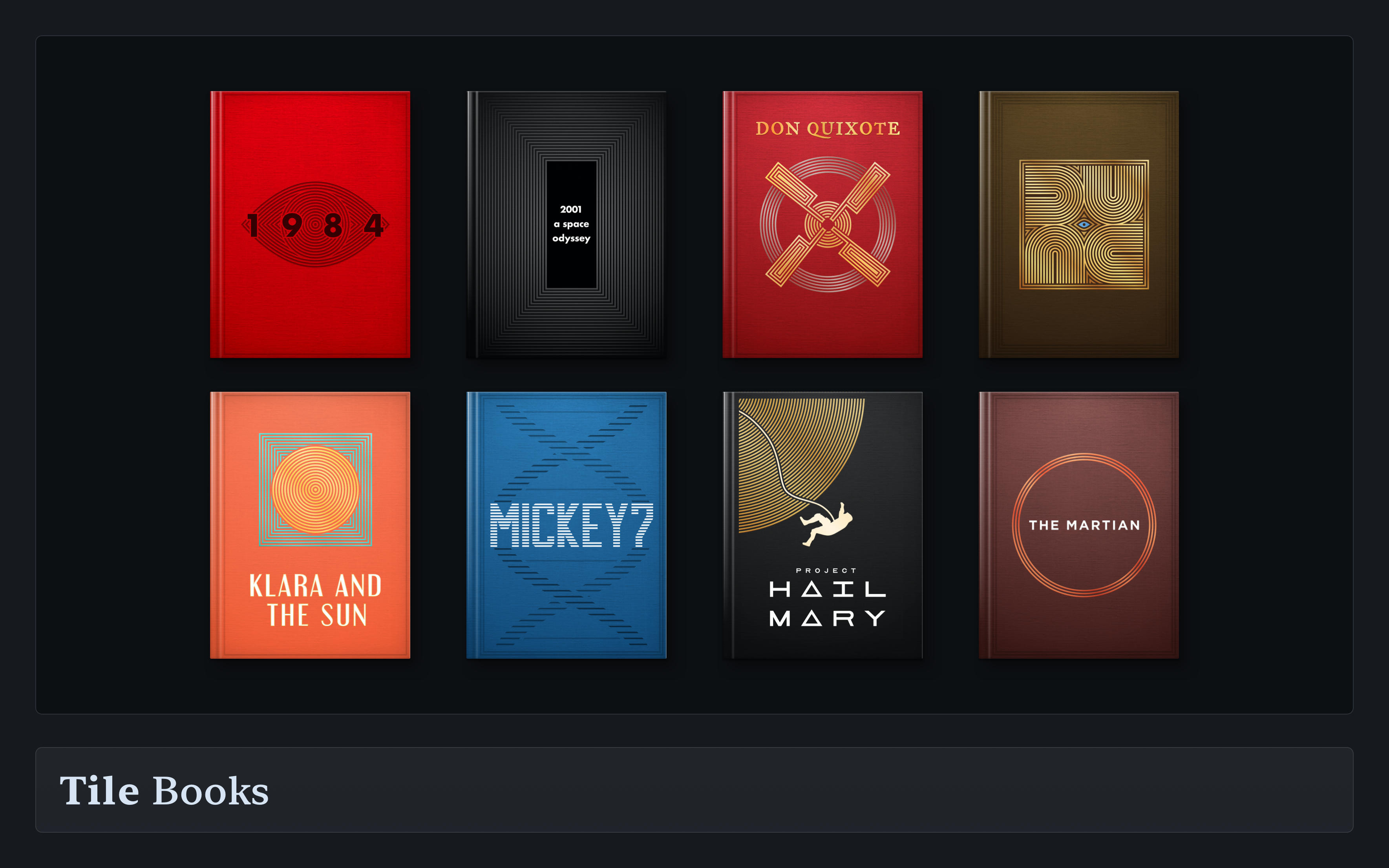 Tile Books - Redesigned book covers by oviotti on DeviantArt