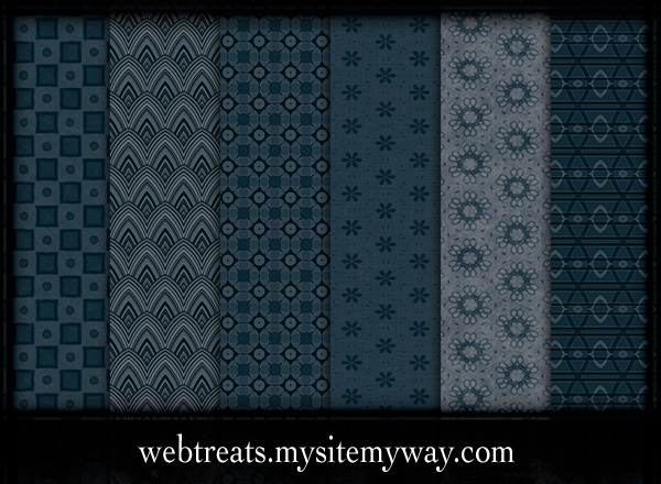 6 Midnight Blue Patterns by WebTreatsETC on DeviantArt