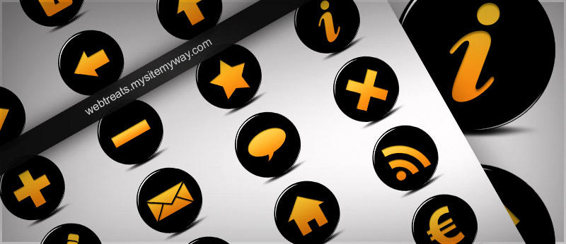 36 Black and Orange Glass Icon by WebTreatsETC on DeviantArt