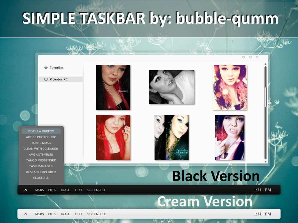 new simple taskbar by bubble-qumm on DeviantArt