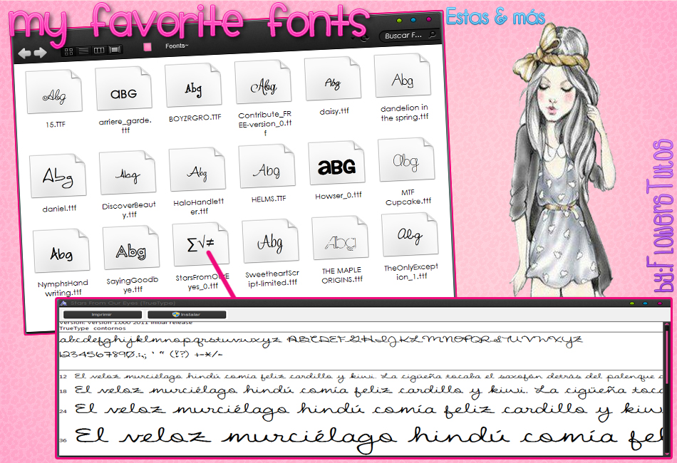 Mis fonts favoritaas' by FlowersTutos on DeviantArt