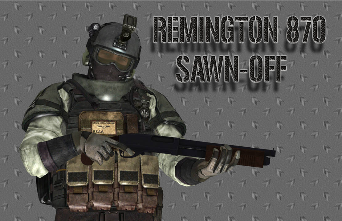 Remington 870 - Sawn Off by ChristopherJRedfield on DeviantArt