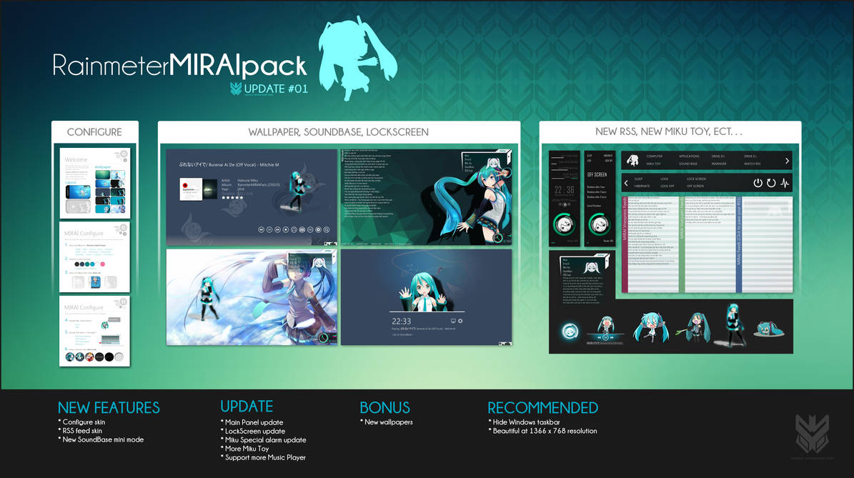 Rainmeter | Mirai Pack (Update#01) by Maddk on DeviantArt