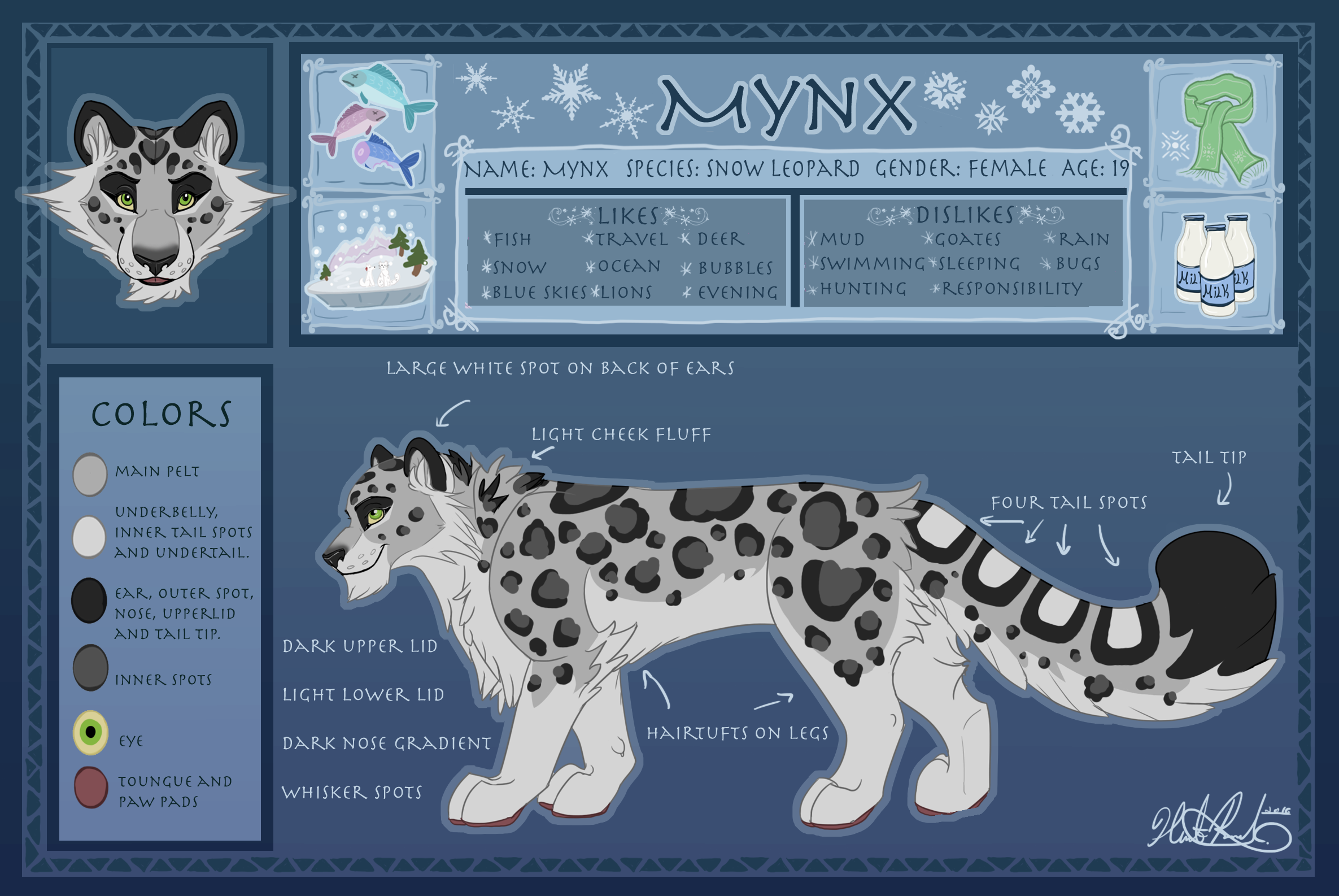 Mynx Reference Sheet (2016) No longer Current by AlexisHunter on DeviantArt
