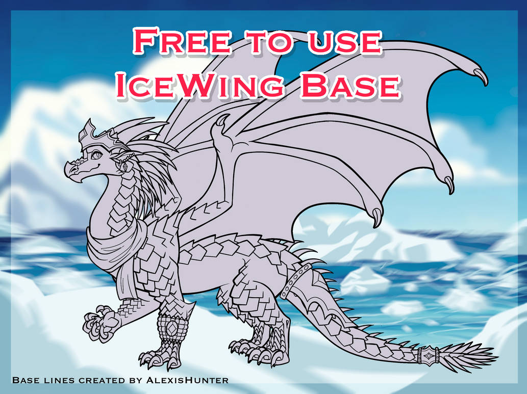 Wings Of Fire IceWing Base Free To Use F2U by AlexisHunter on DeviantArt